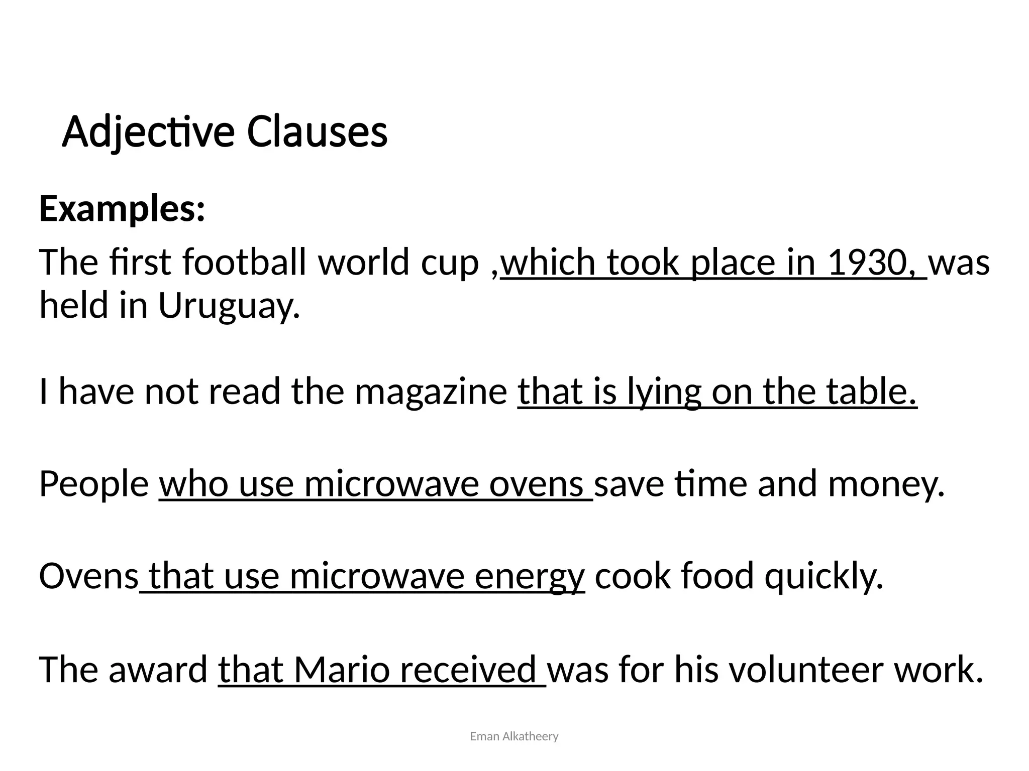 type of complex sentence adjective clauses | PPTX
