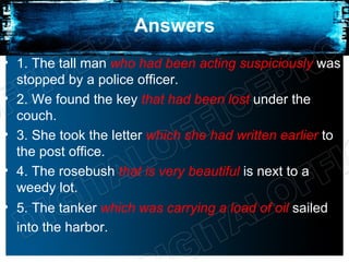 Adjective clauses powerpoint (ms standard 4c4) | PPT