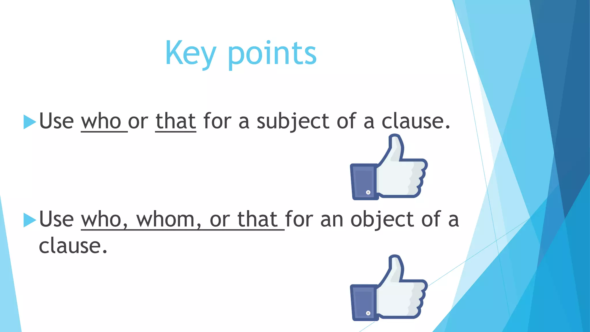 Adjective clauses with object relative pronouns | PPT