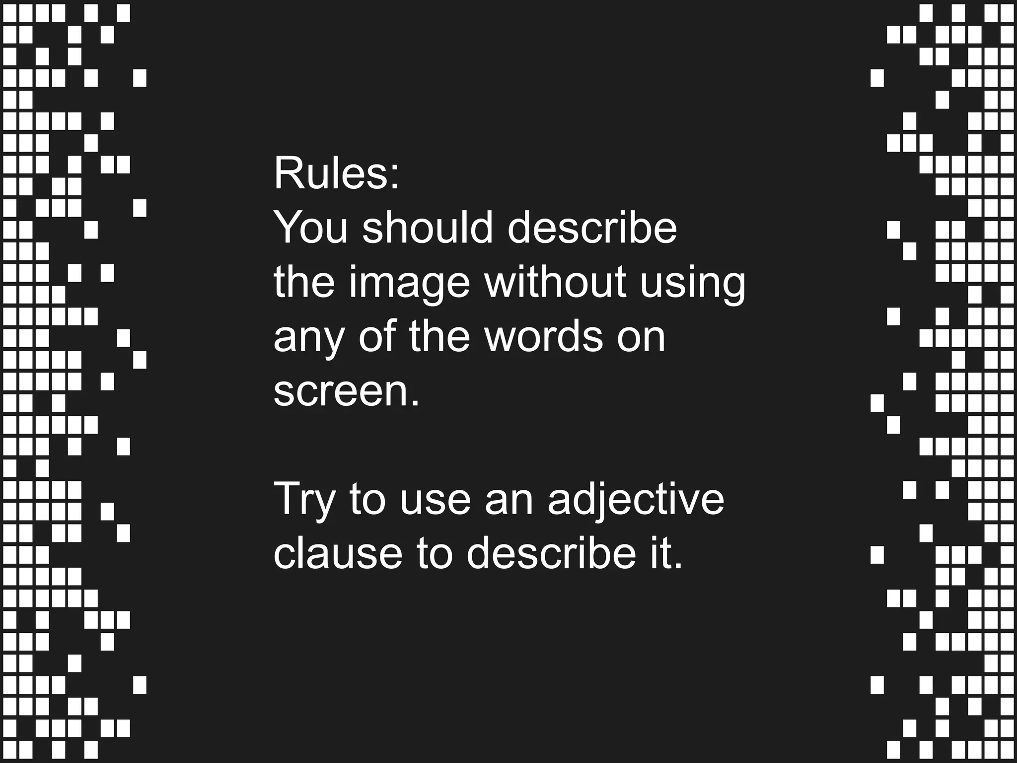 Adjective Clause Taboo Game | PPTX