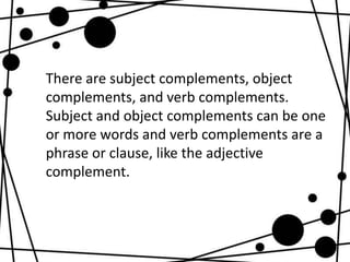 Adjective complement | PPTX