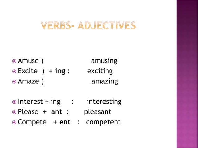 Adjective derivation | PPT