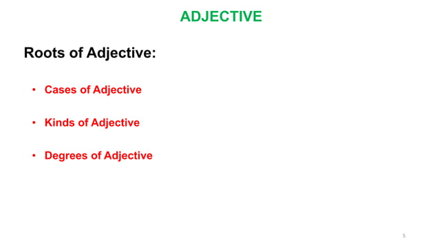 Adjectives and its types in full details | PPT