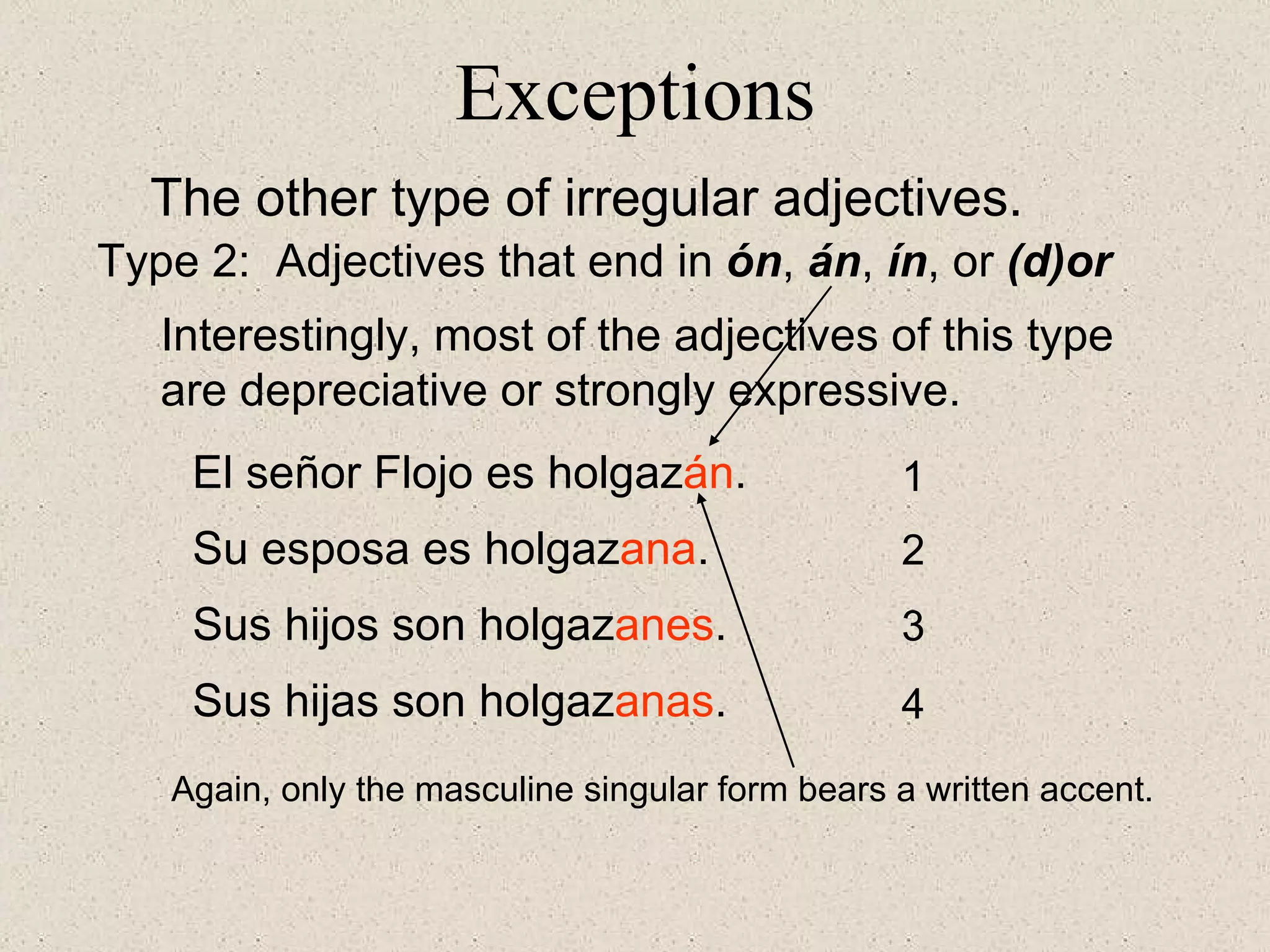 Adjective form, position, and agreement | PPT