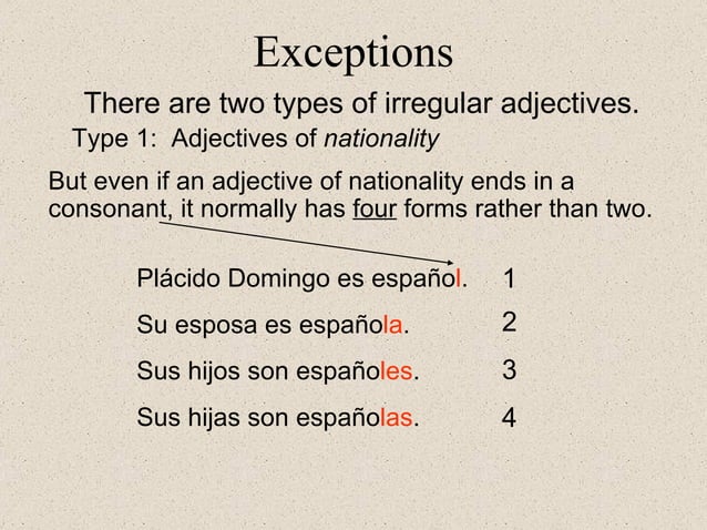 Adjective form, position, and agreement | PPT
