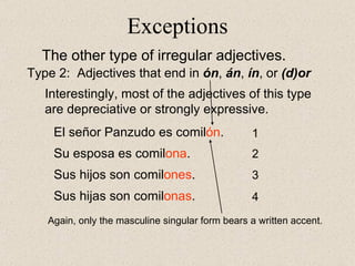 Adjective form, position, and agreement | PPT