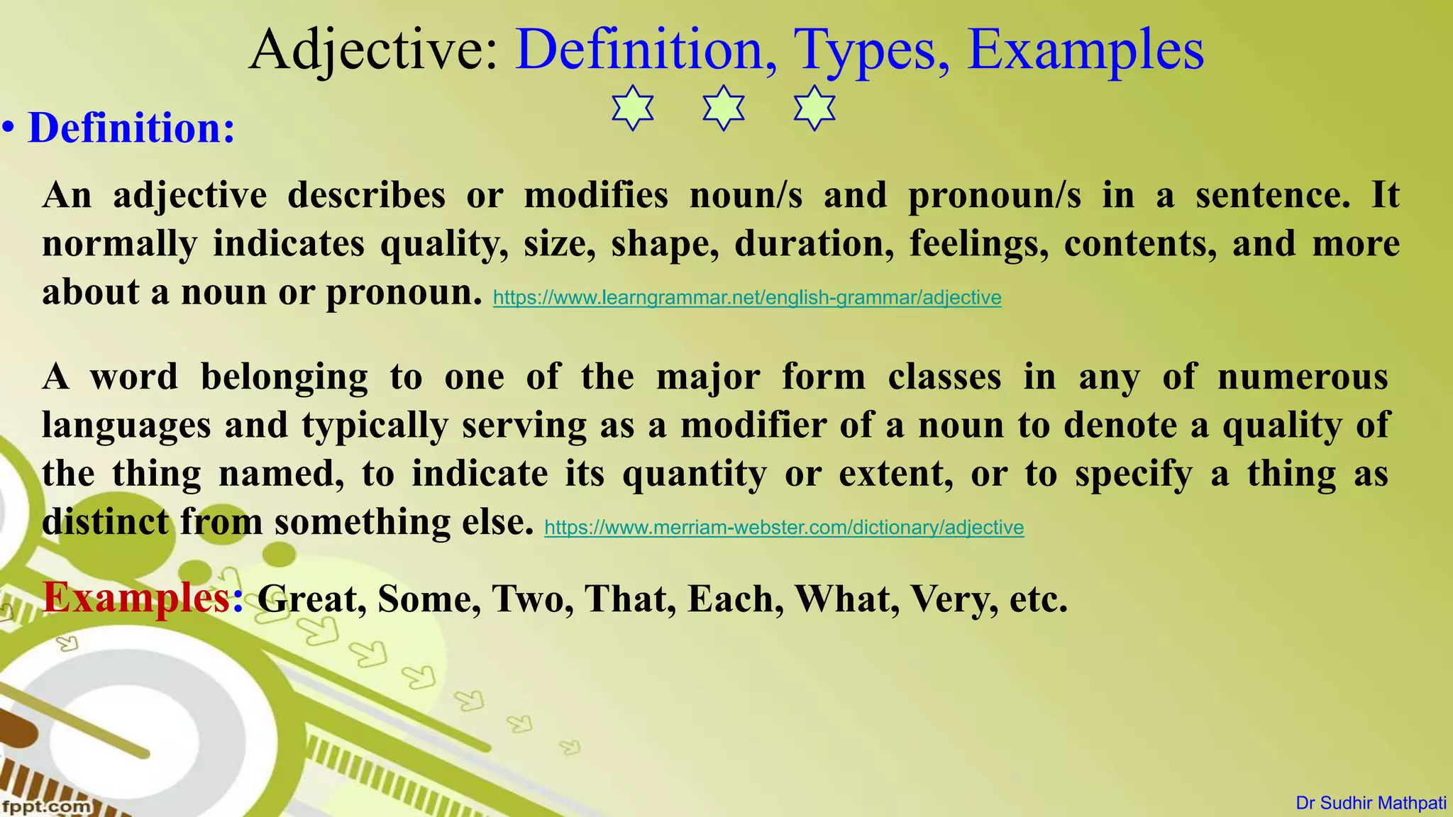 Adjective | PPT