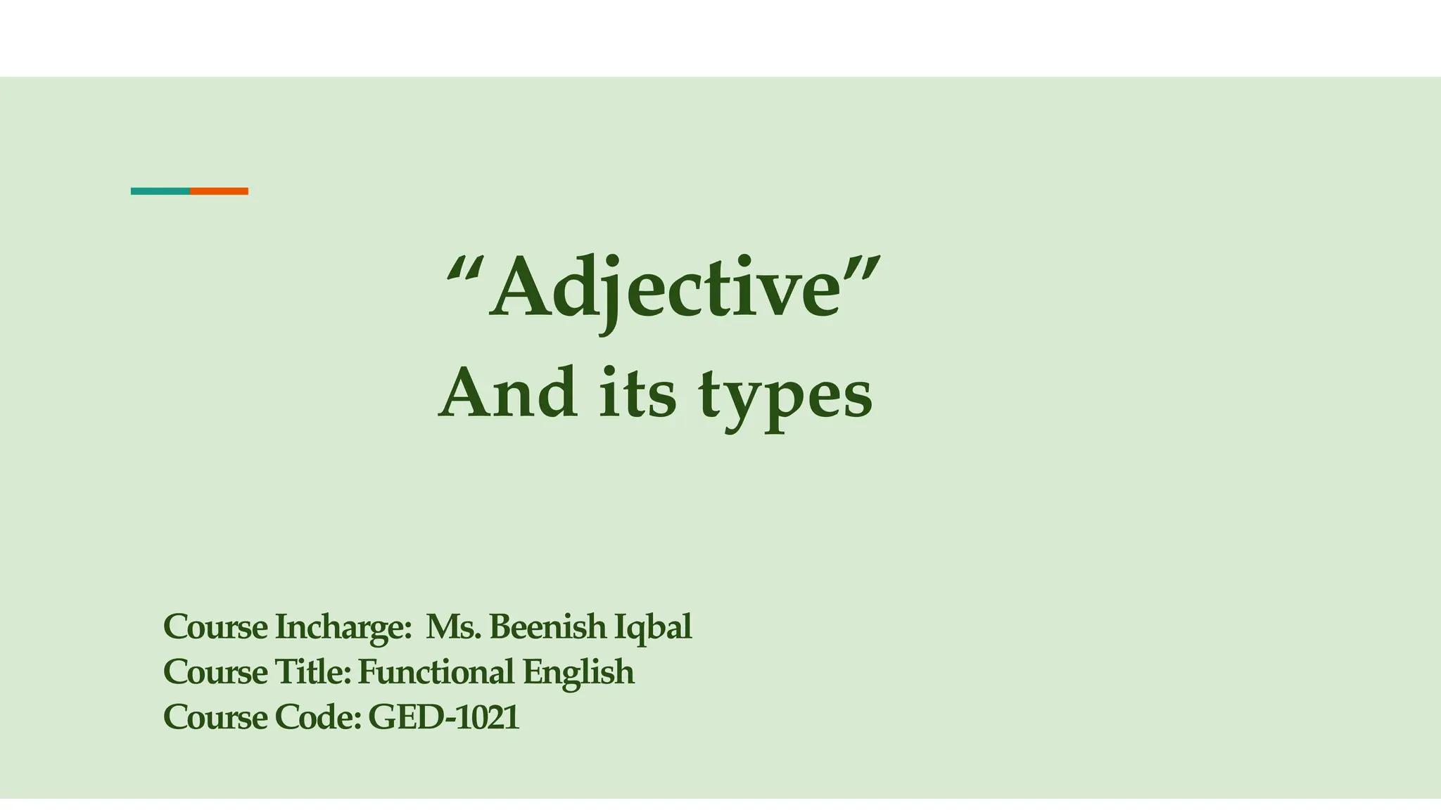 Adjective its types (functional English).pptx