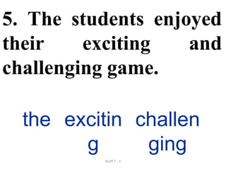 ADJECTIVES/ ROYAL ORDER OF ADJECTIVES | PPTX