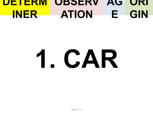 ADJECTIVES/ ROYAL ORDER OF ADJECTIVES | PPTX