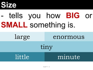 ADJECTIVES/ ROYAL ORDER OF ADJECTIVES | PPTX