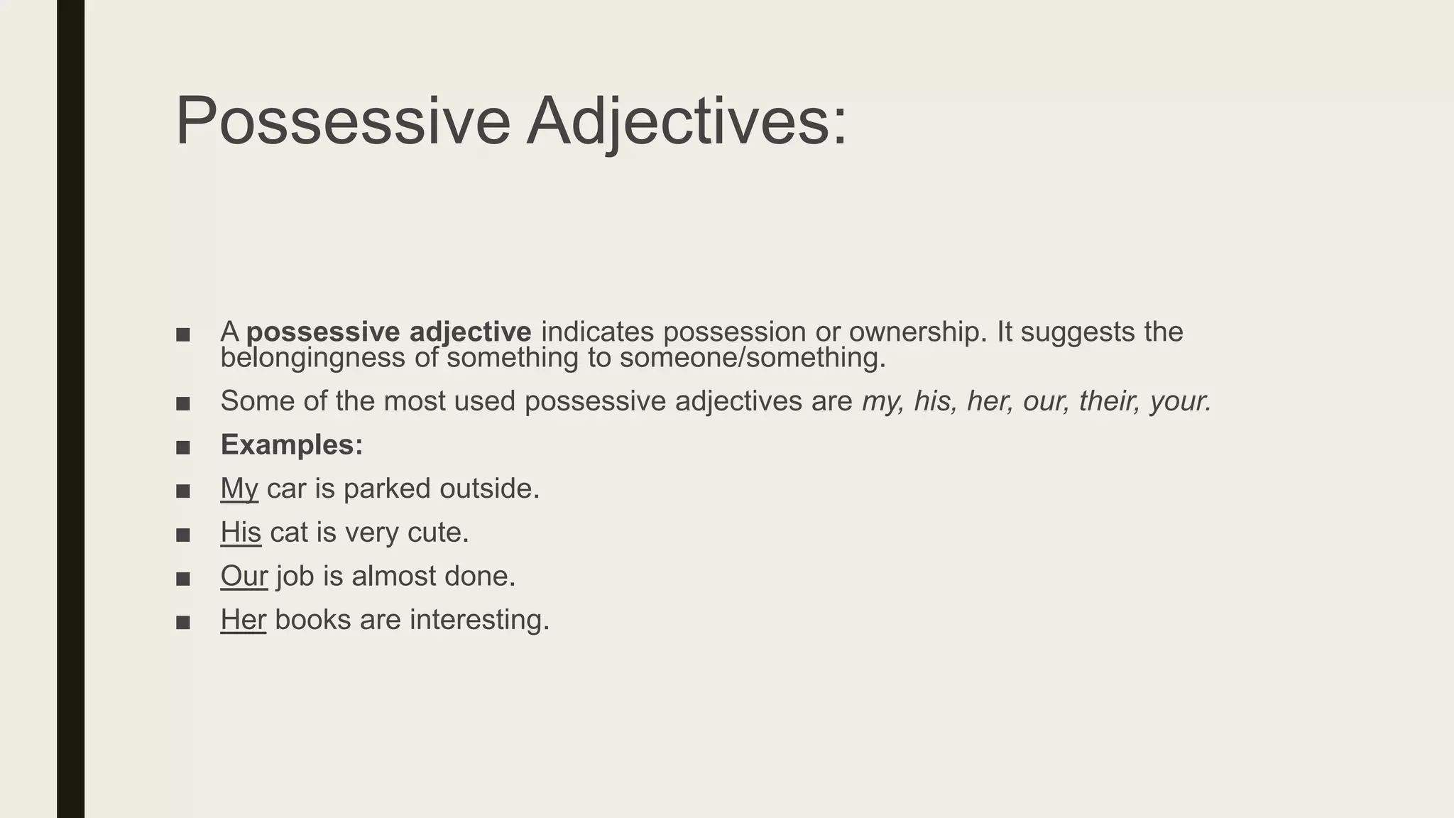 Adjective lecture #8 | PPT