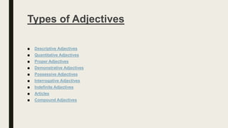 Adjective lecture #8 | PPT