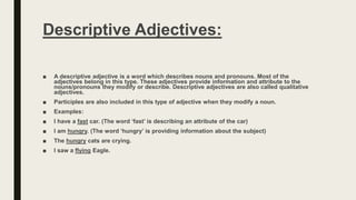 Adjective lecture #8 | PPTX
