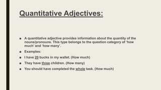 Adjective lecture #8 | PPTX