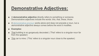 Adjective lecture #8 | PPTX