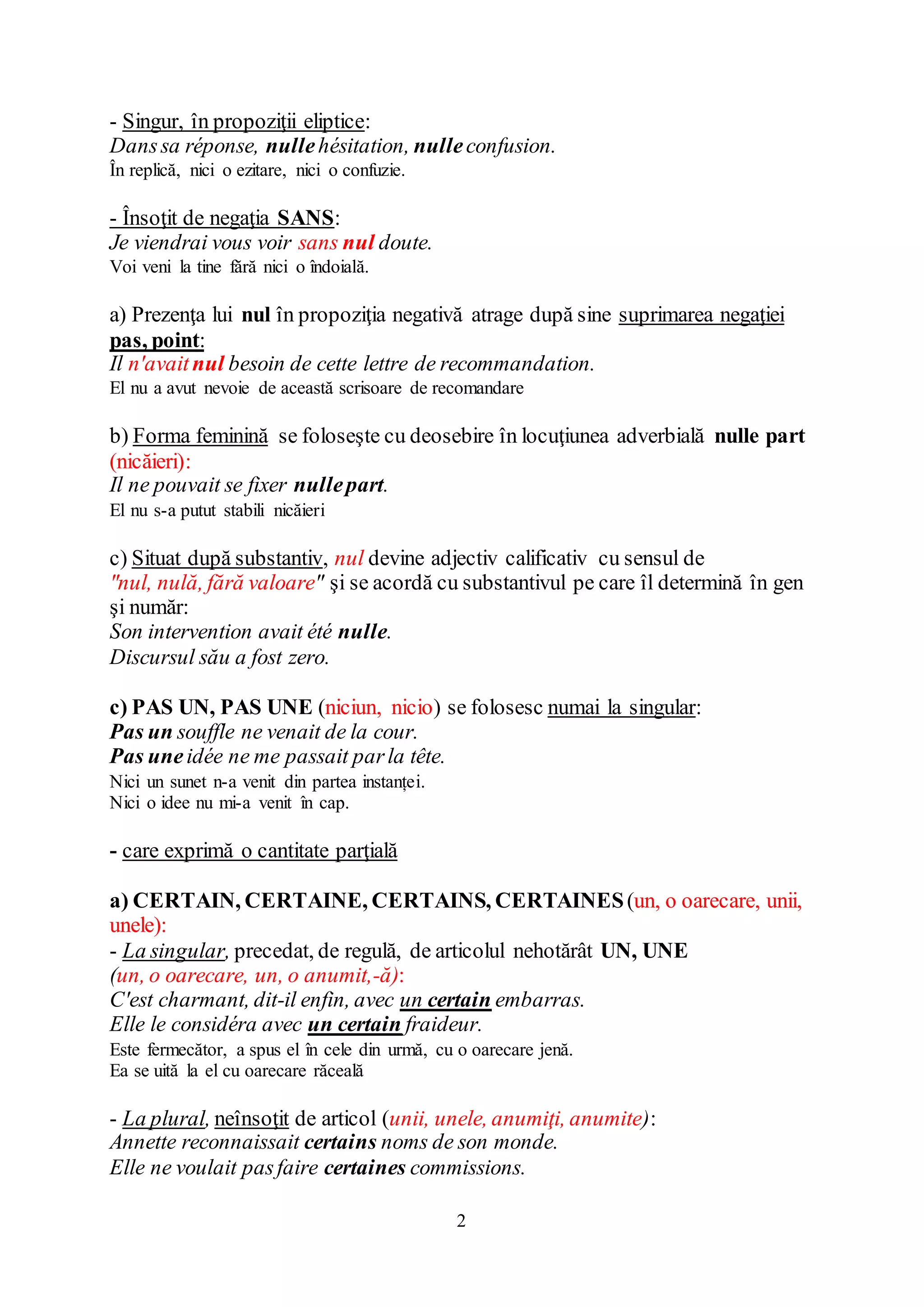 Adjectivele nehotărâte | DOCX