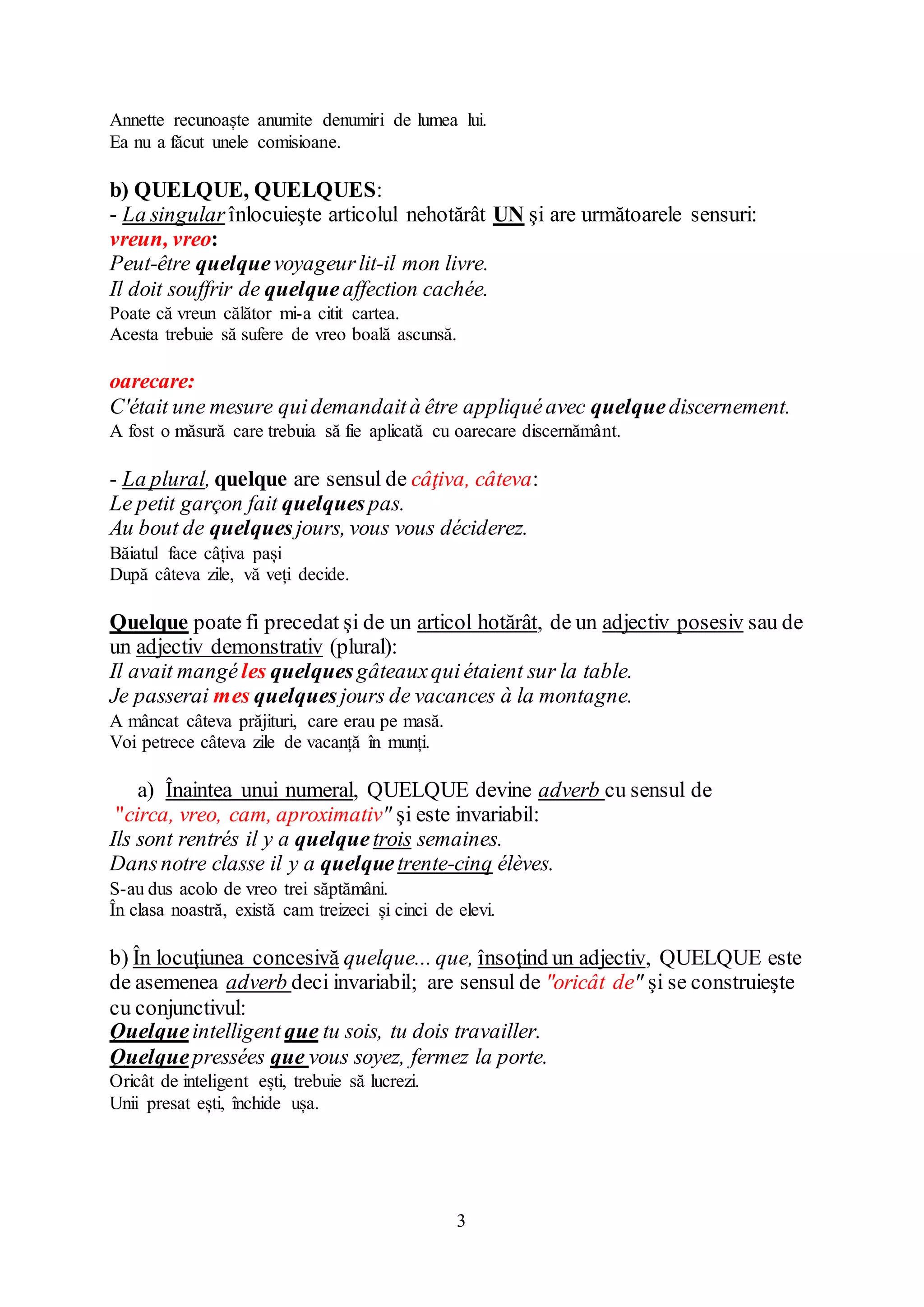 Adjectivele nehotărâte | DOCX