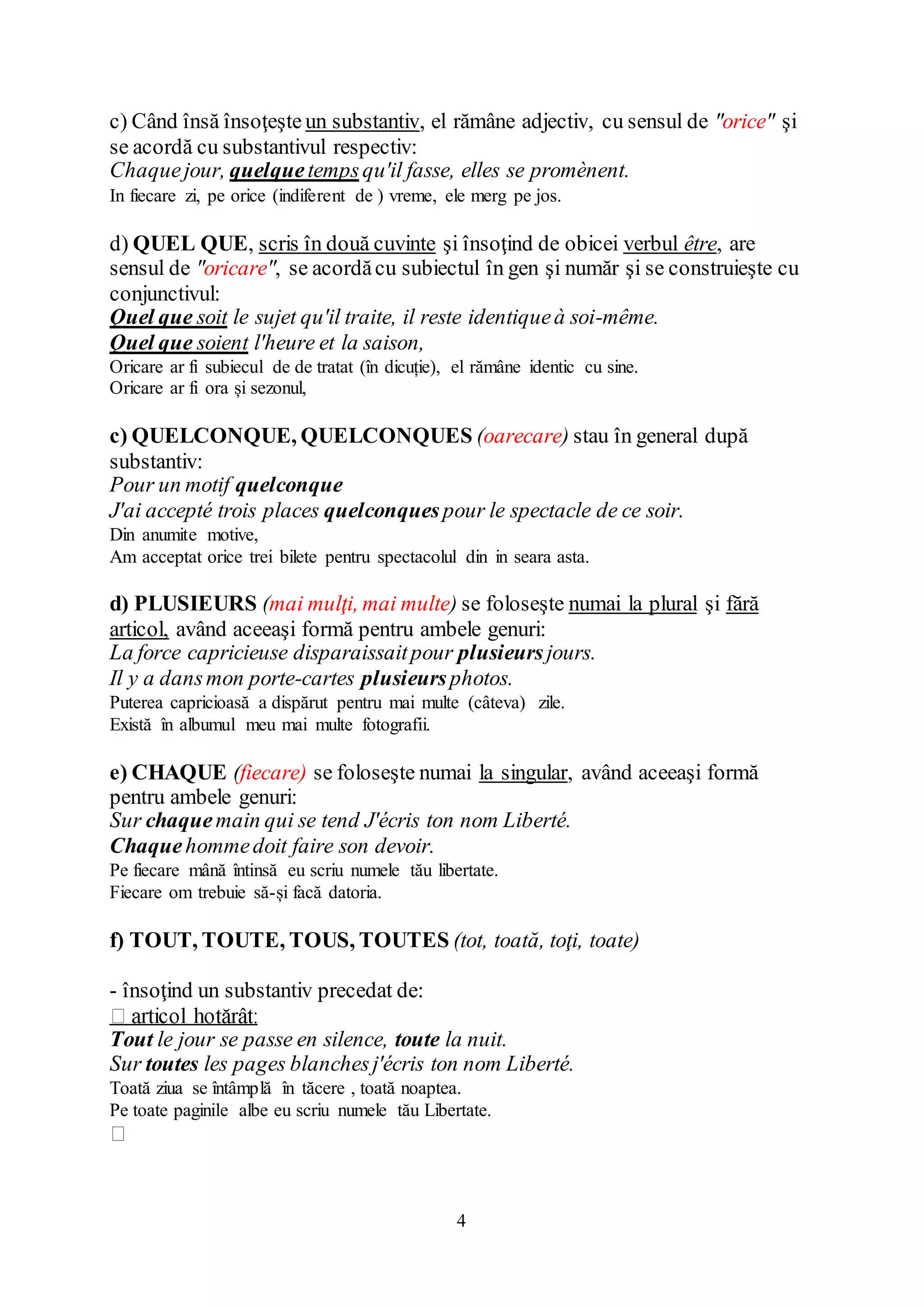 Adjectivele nehotărâte | DOCX