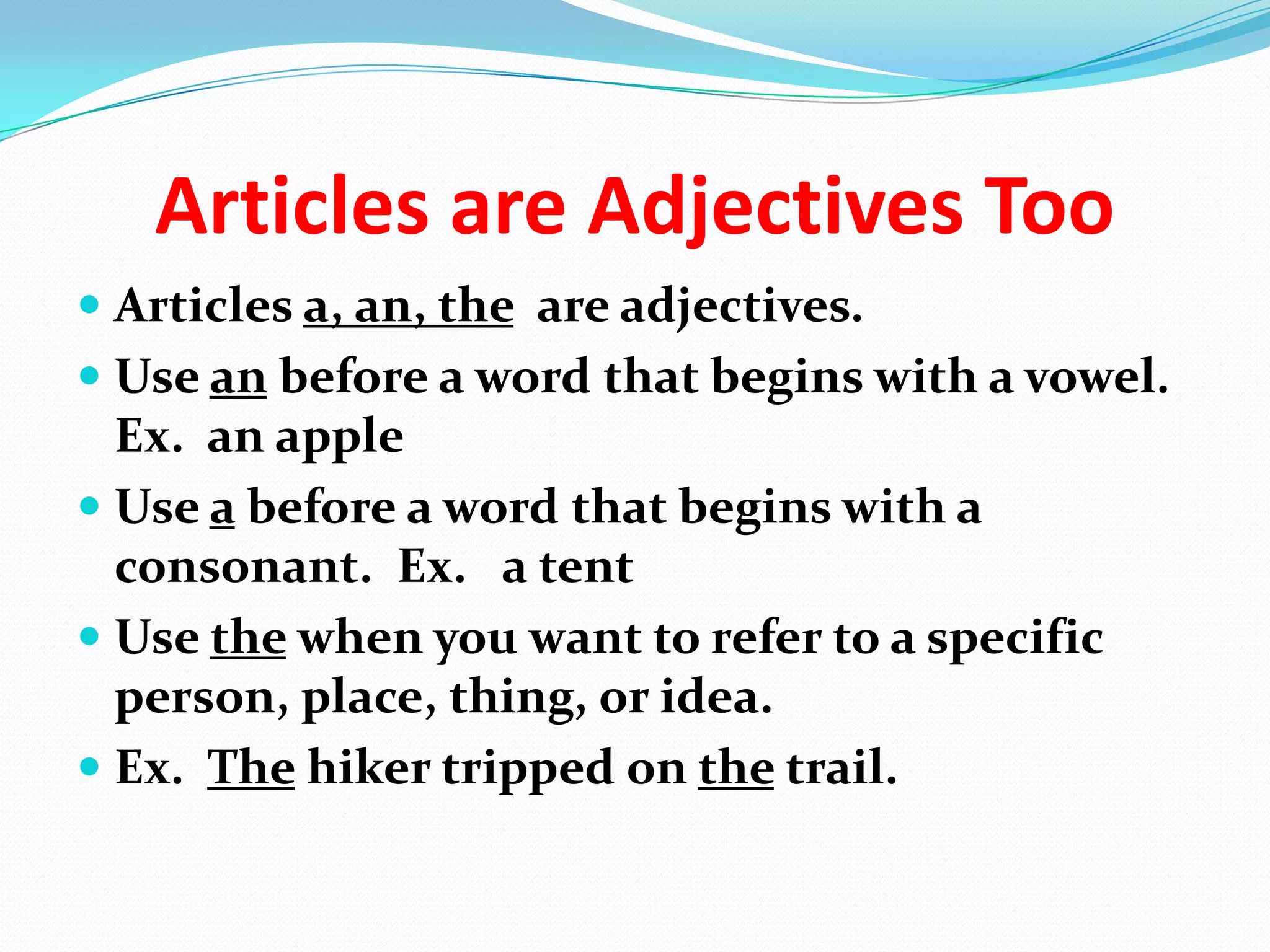 Adjective Notes | PPTX