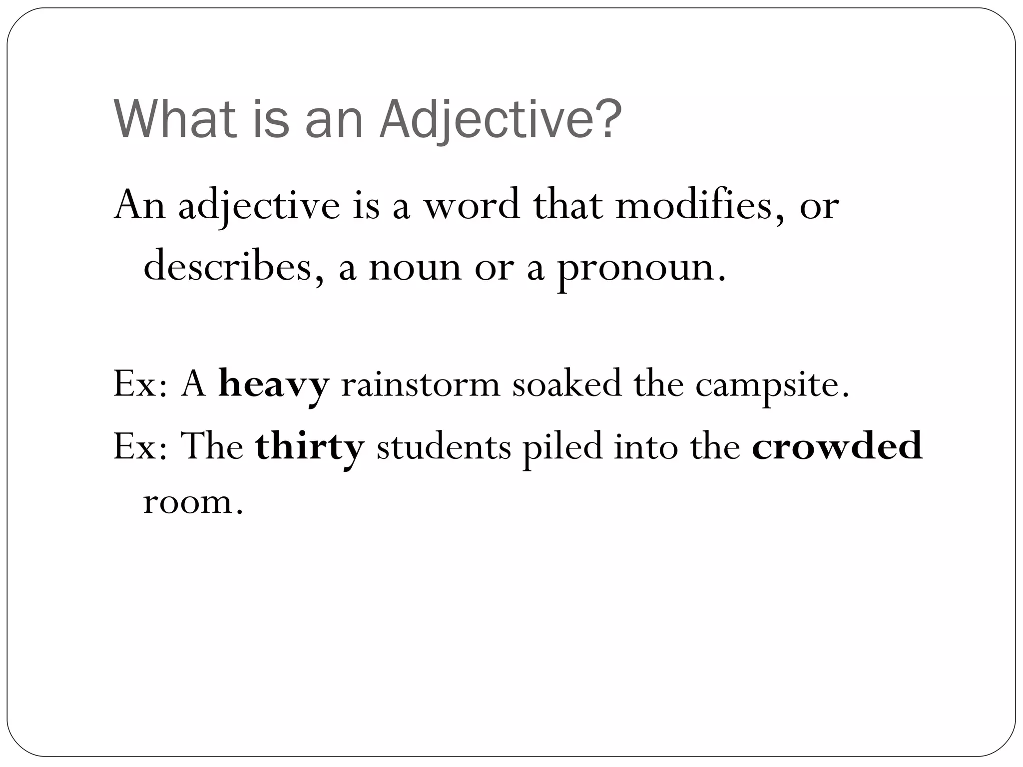 Adjective notes | PPT
