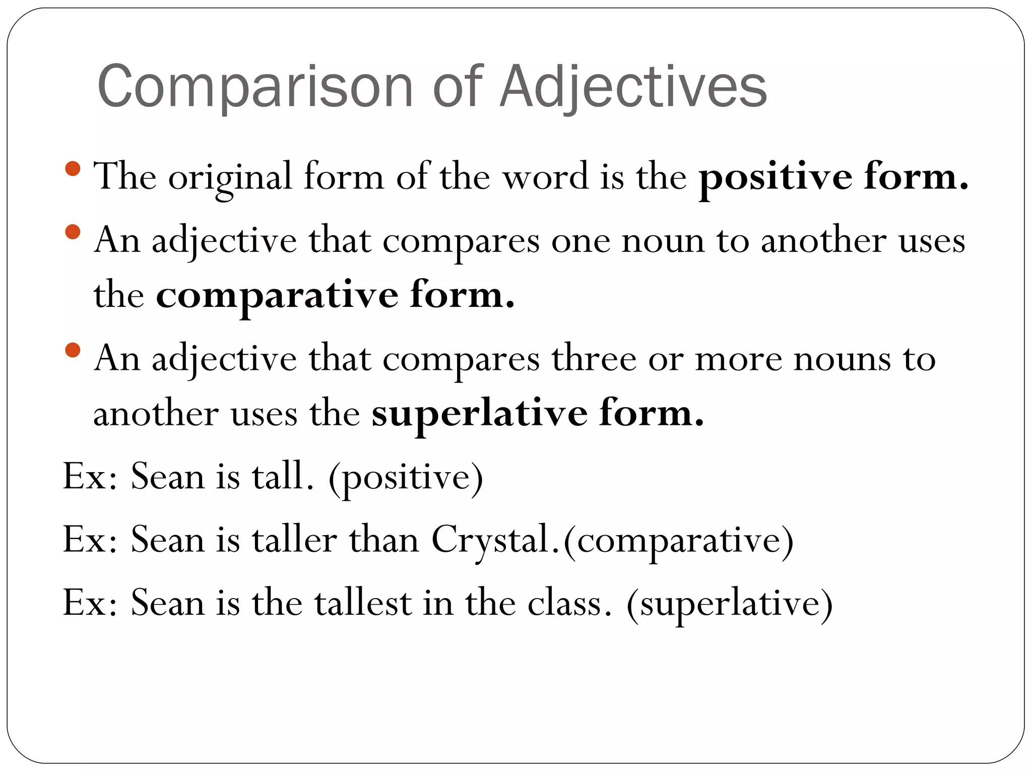 Adjective notes | PPT