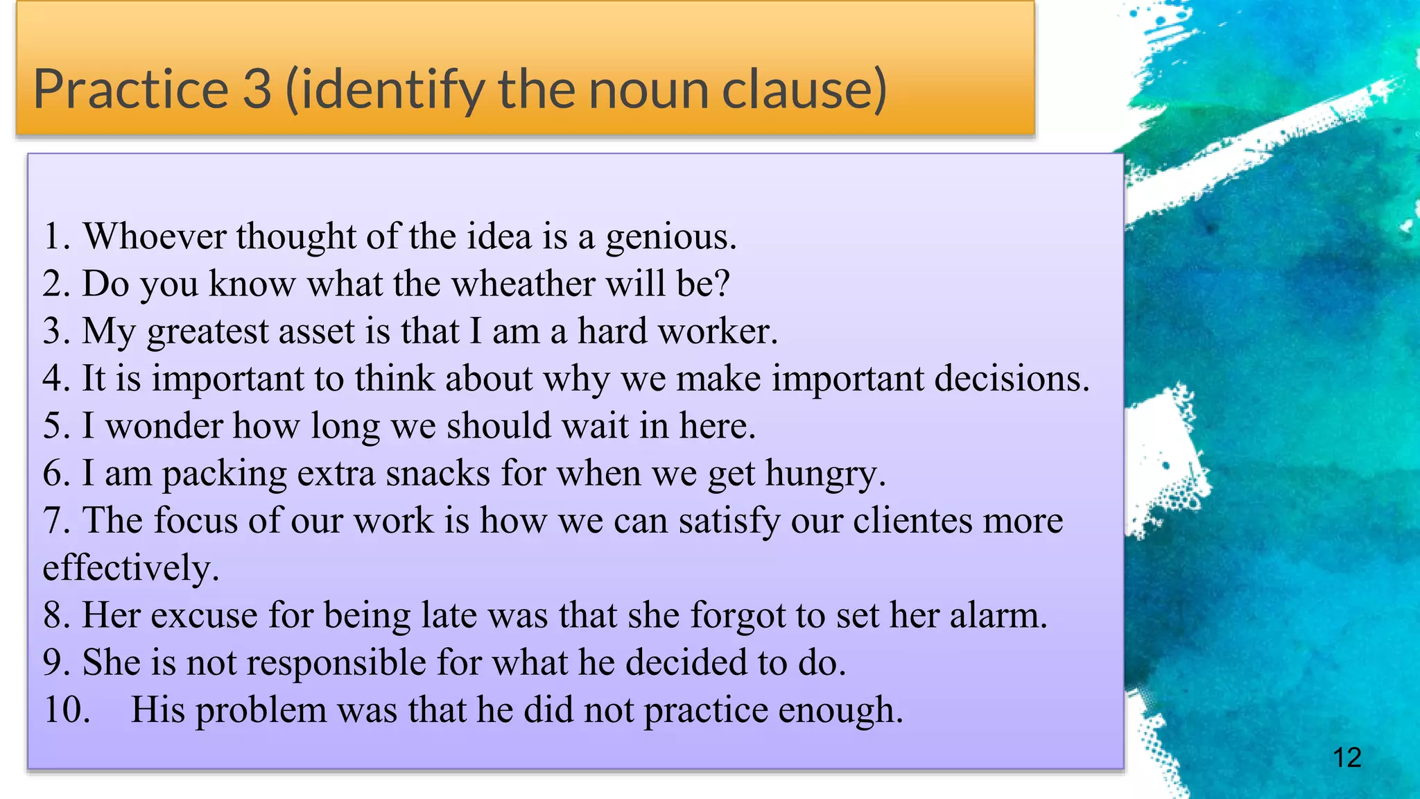Adjective, noun and adverb clauses | PPTX | Law