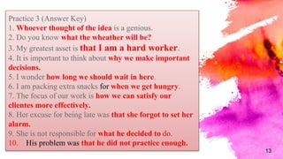 Adjective, noun and adverb clauses | PPTX | Law