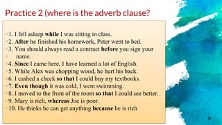 Adjective, noun and adverb clauses | PPTX | Law