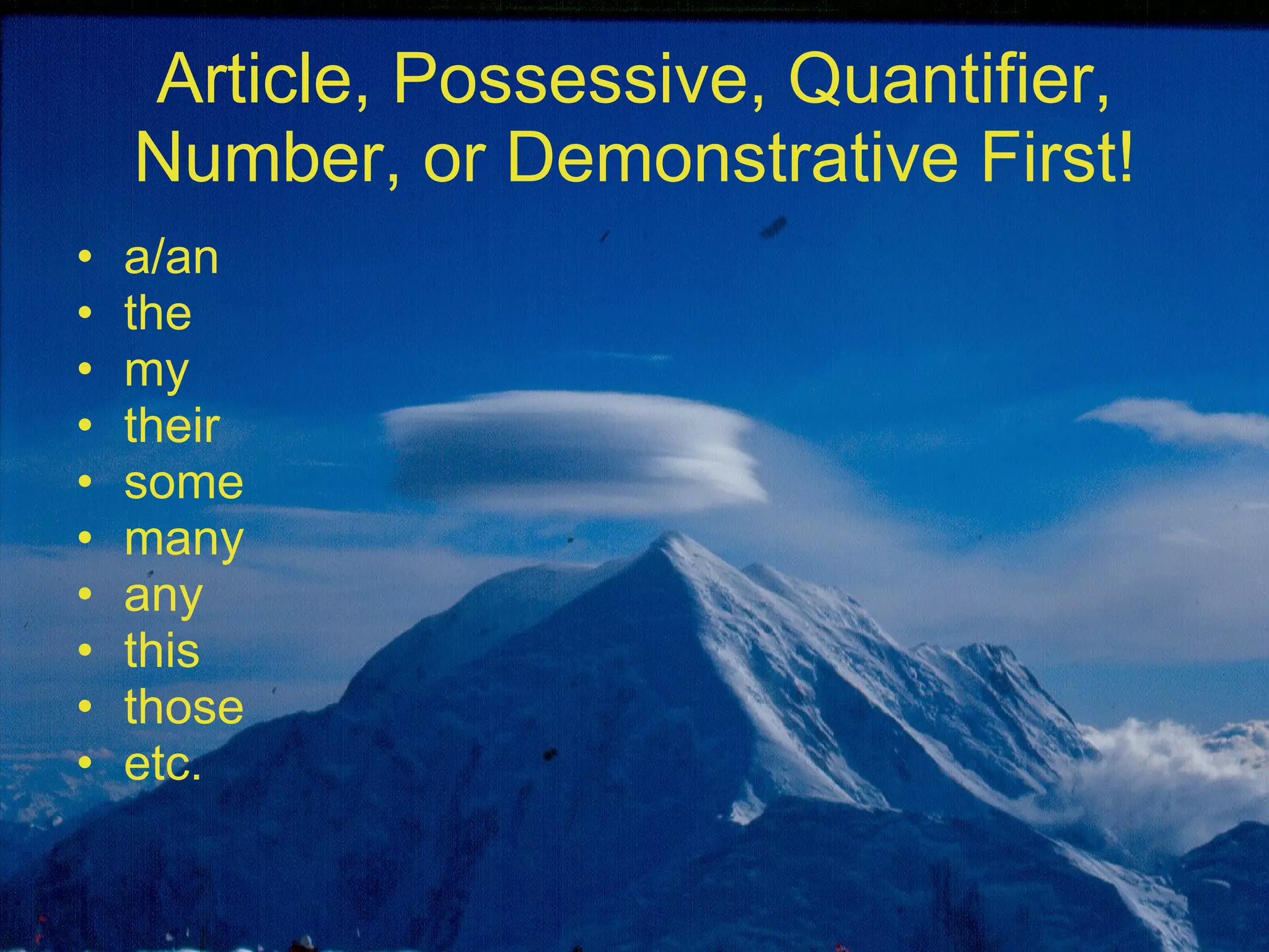 Adjective order | PPT