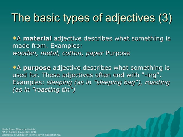 Adjective order | PPT