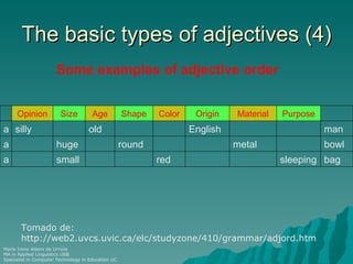 Adjective order | PPT