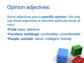 Adjective order | PPT