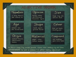 Adjective Order in English | PPTX