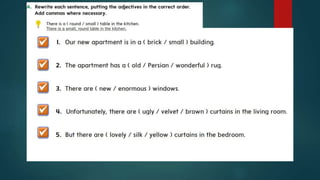 Adjective order, too and enough | PPT