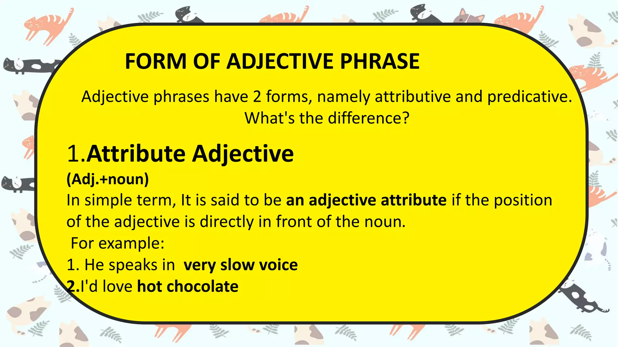 Adjective Phrase by group 8.pptx | Free Download