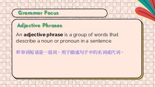 Adjective phrases | PPTX