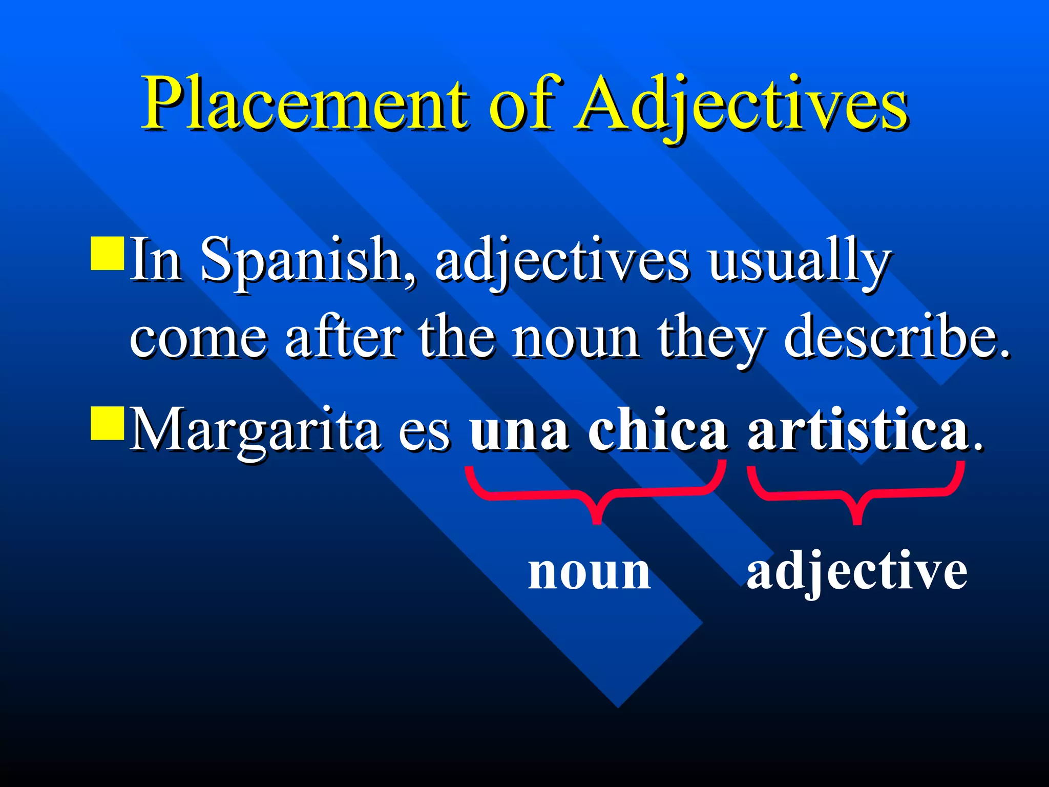 Adjective Placement | PPT