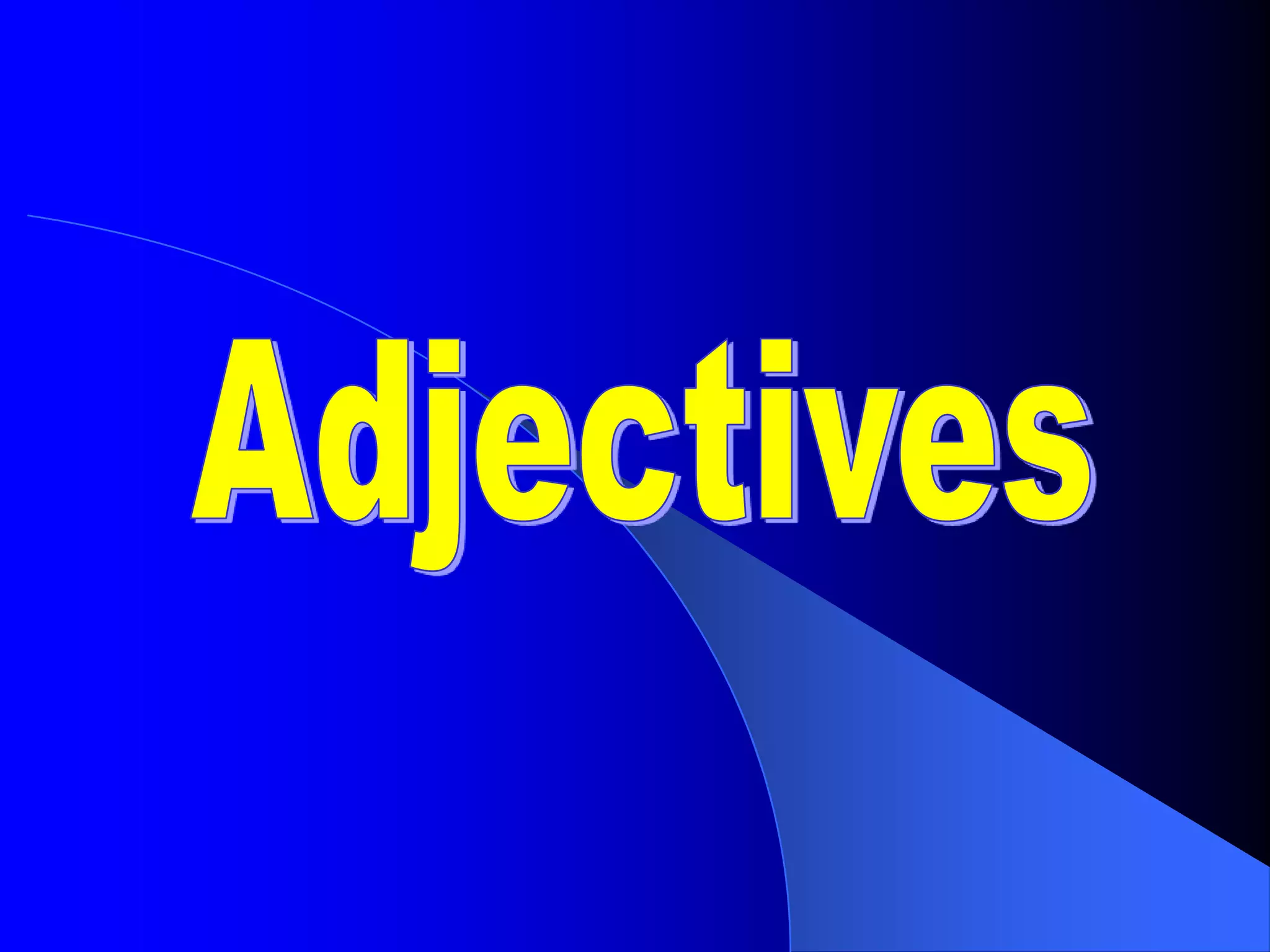 Adjective powerpoint | PPTX
