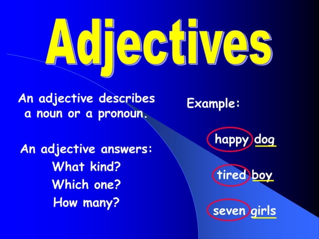 Adjective powerpoint | PPTX