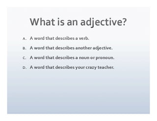 Adjective review | PDF