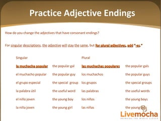 Spanish Adjectives | PPT