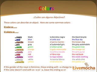 Spanish Adjectives | PPT