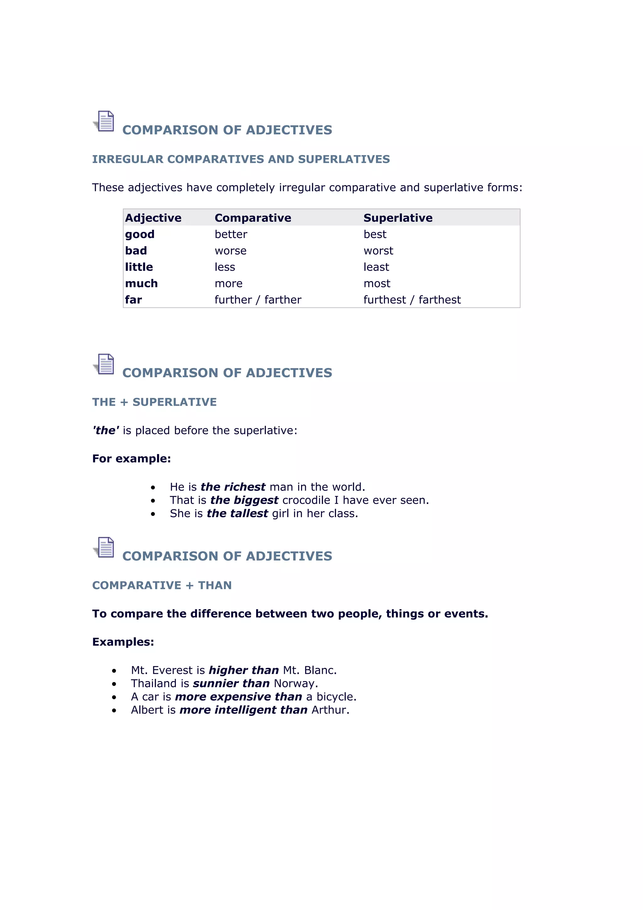 Adjectives | DOC