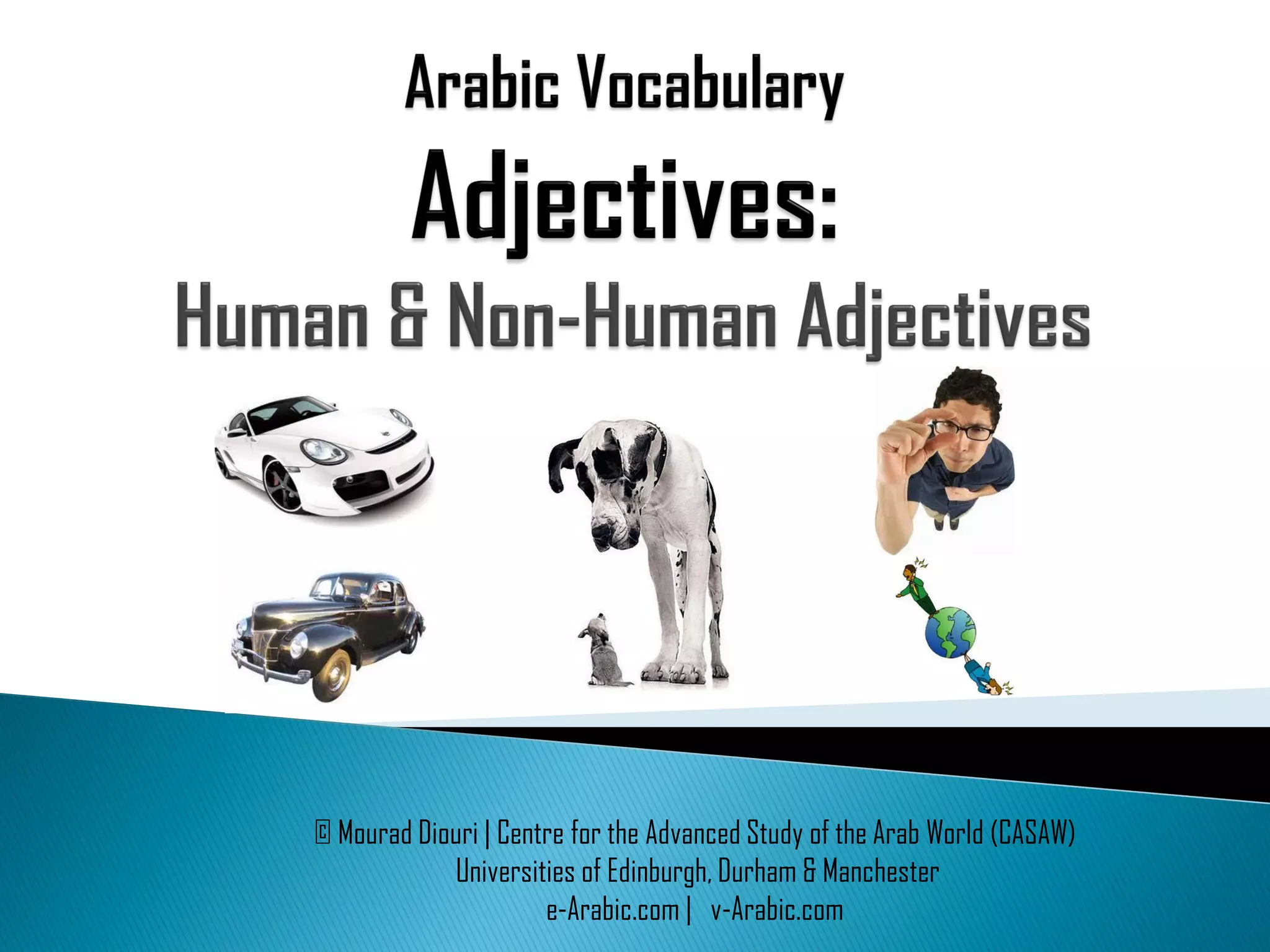 Arabic Vocabulary: Adjectives (Human & Non-Human) | PDF