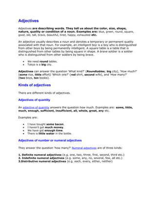 Adjectives | DOCX