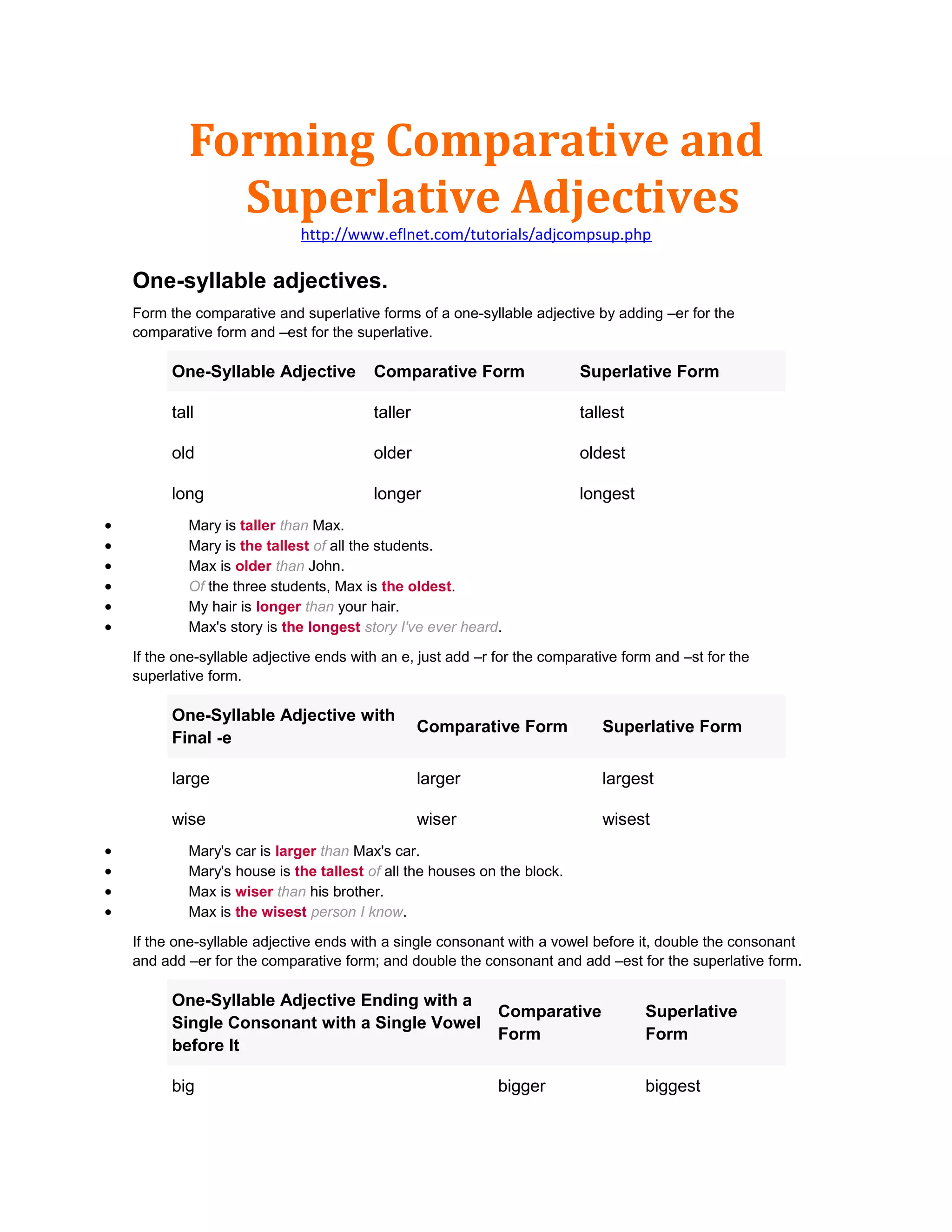FACTS ABOUT ADJECTIVES | PDF