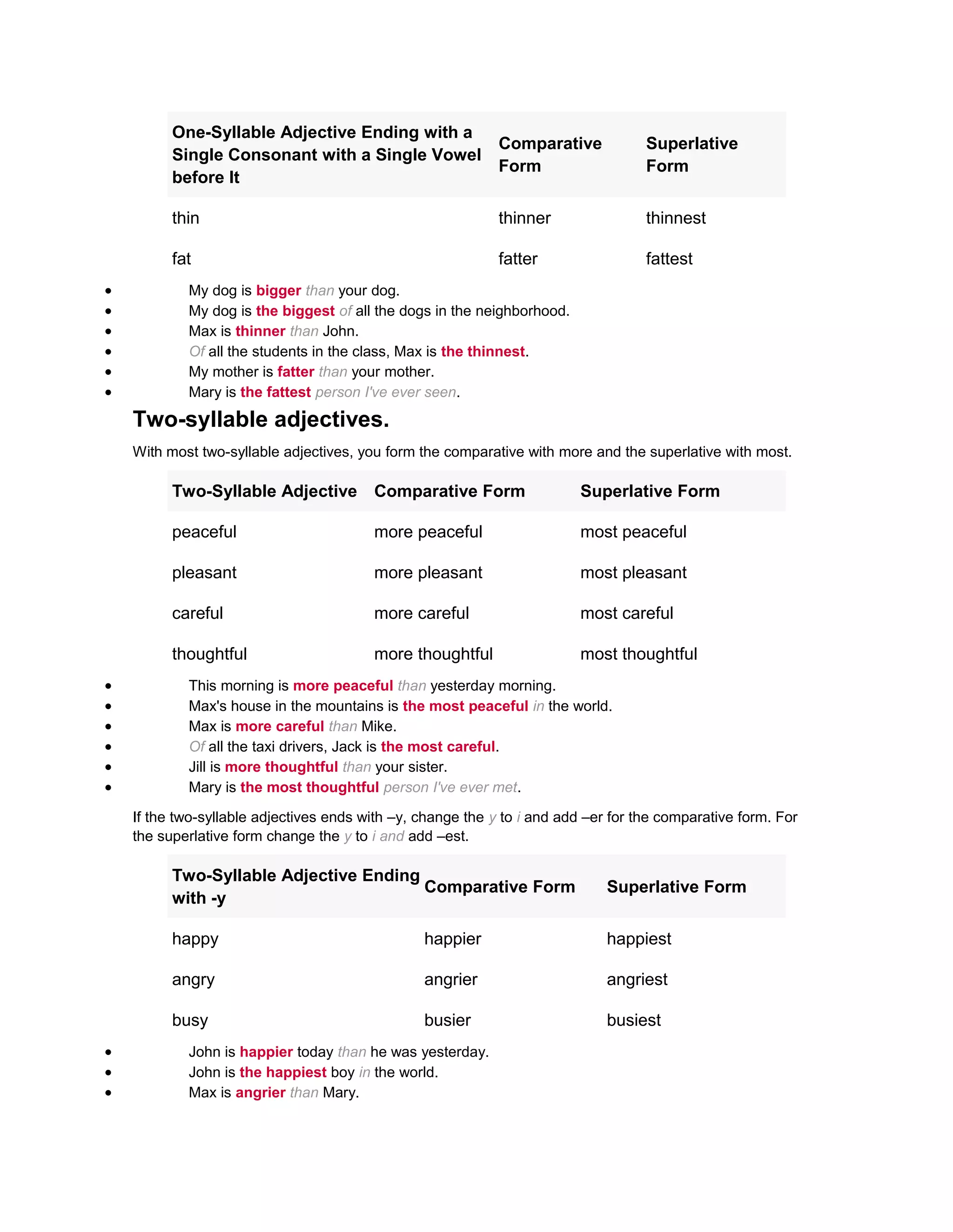 FACTS ABOUT ADJECTIVES | PDF