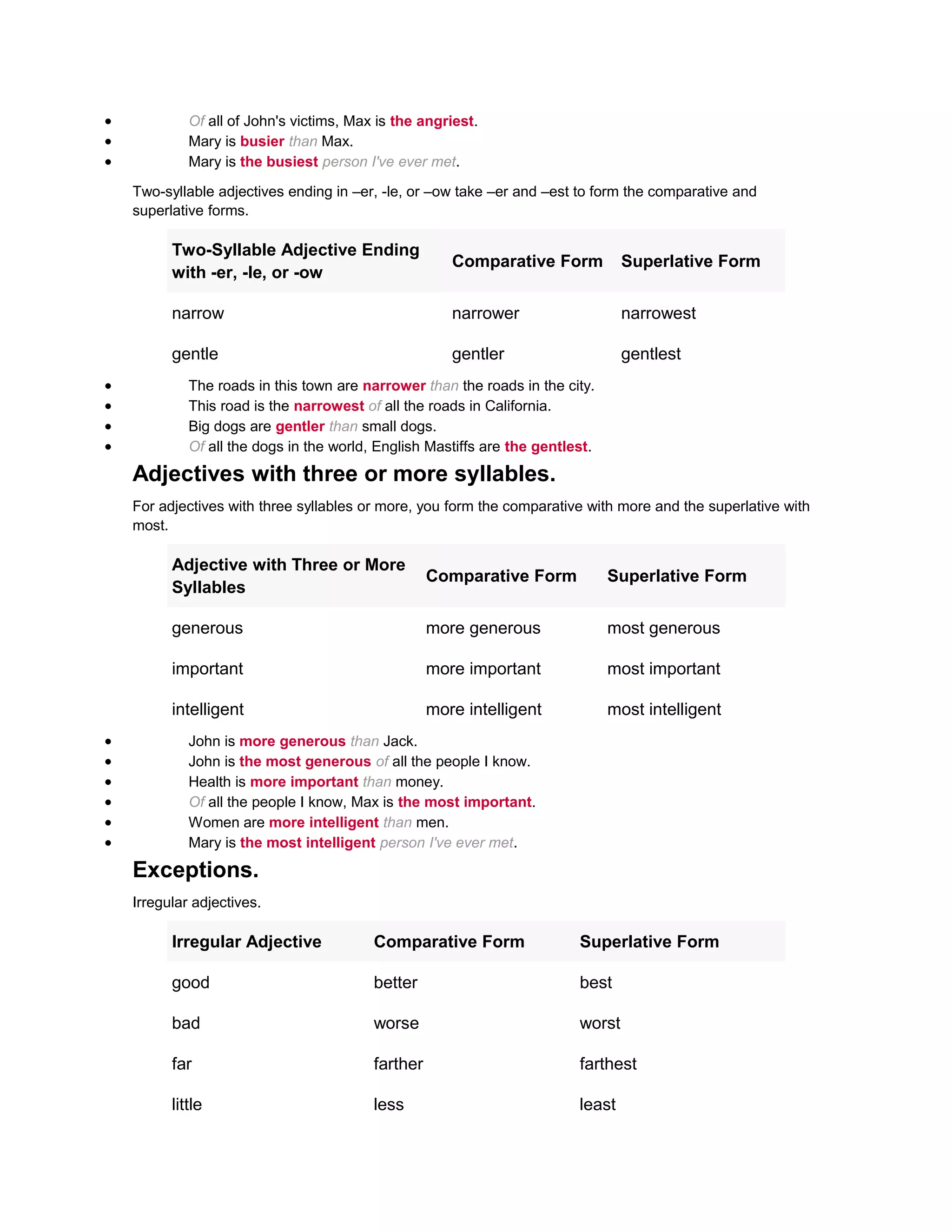 FACTS ABOUT ADJECTIVES | PDF