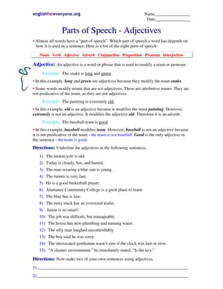Adjectives | PDF